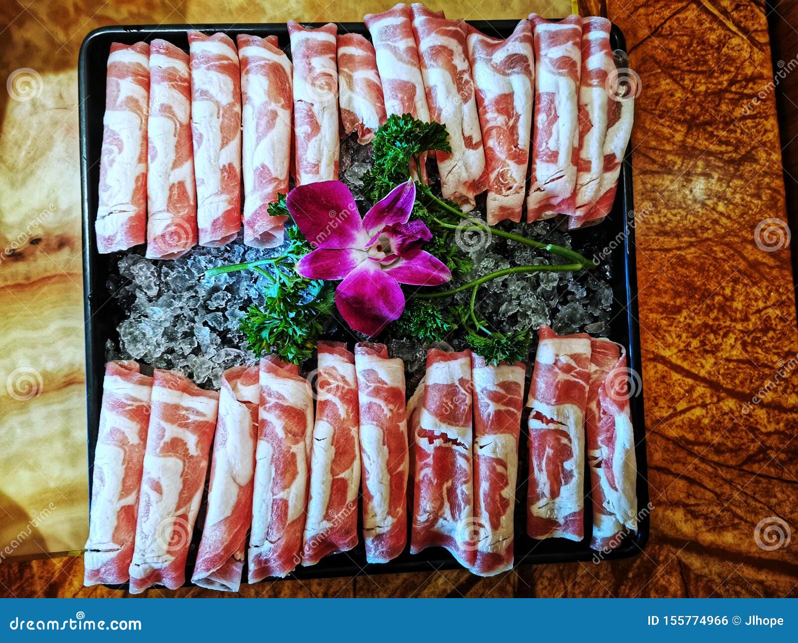 Closeup of Fresh Sliced Mutton Stock Photo - Image of plate, cuisine ...