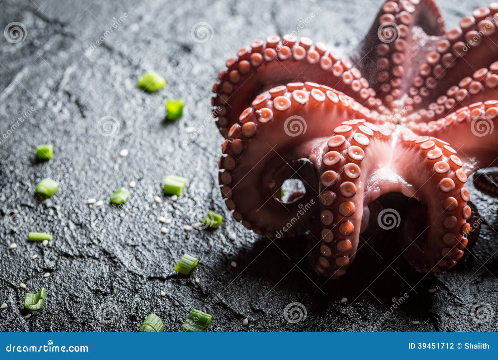 Closeup of Freshly Cooked Purple Octopus Stock Photo - Image of ...