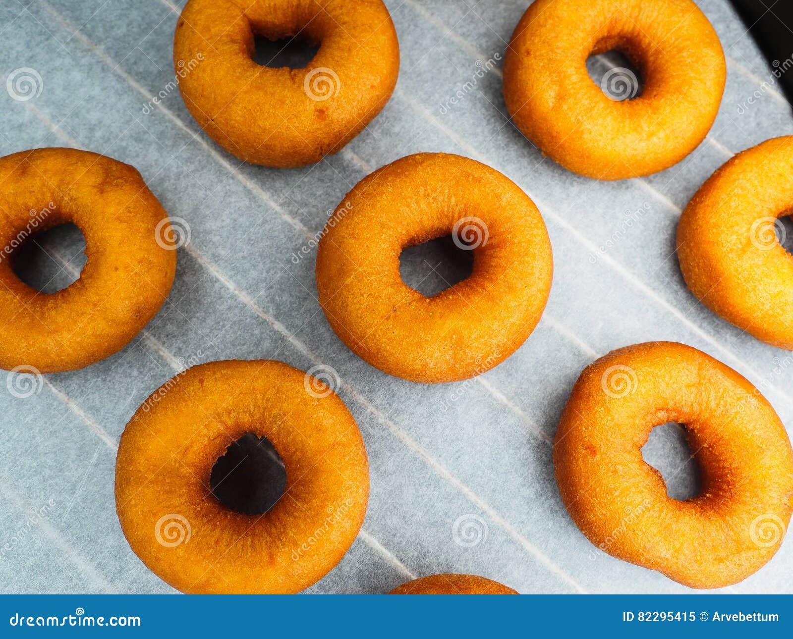 Closeup of Freshly Made Dark Brown Doughnuts Stock Image - Image of ...