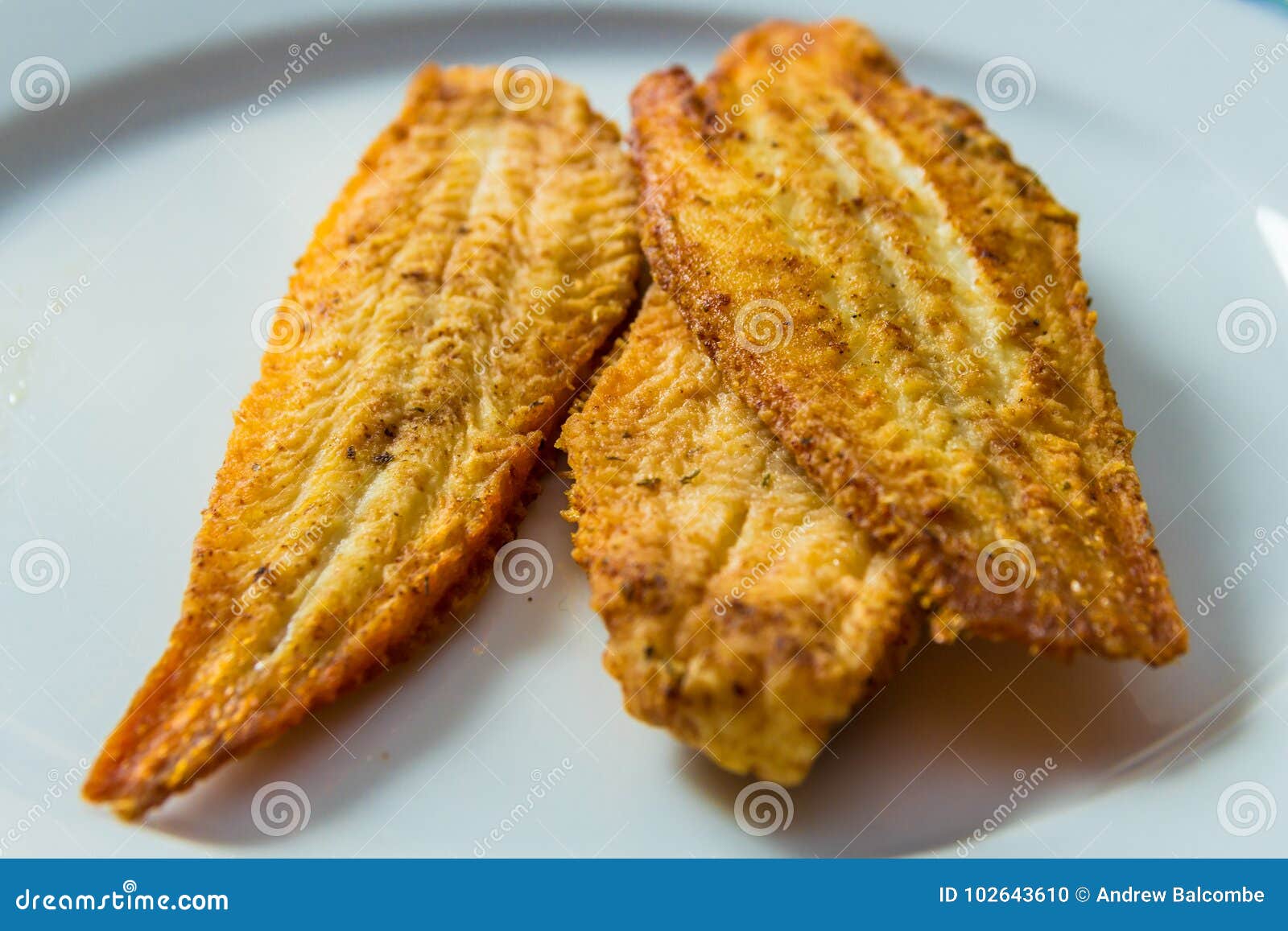 Closeup of Fried Dover Sole Fish Fillets Stock Photo - Image of bread ...