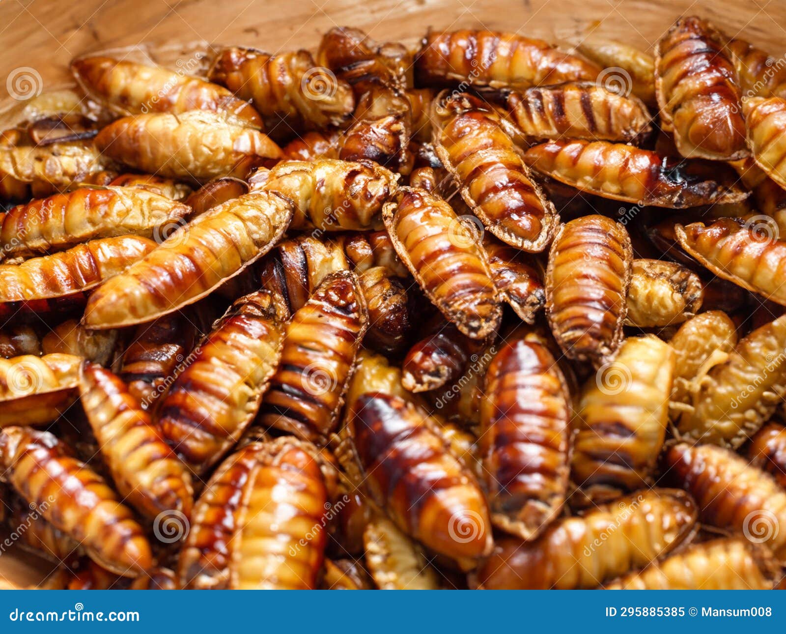 Fried Giant Insects in the Market Stock Image - Image of food, macro ...