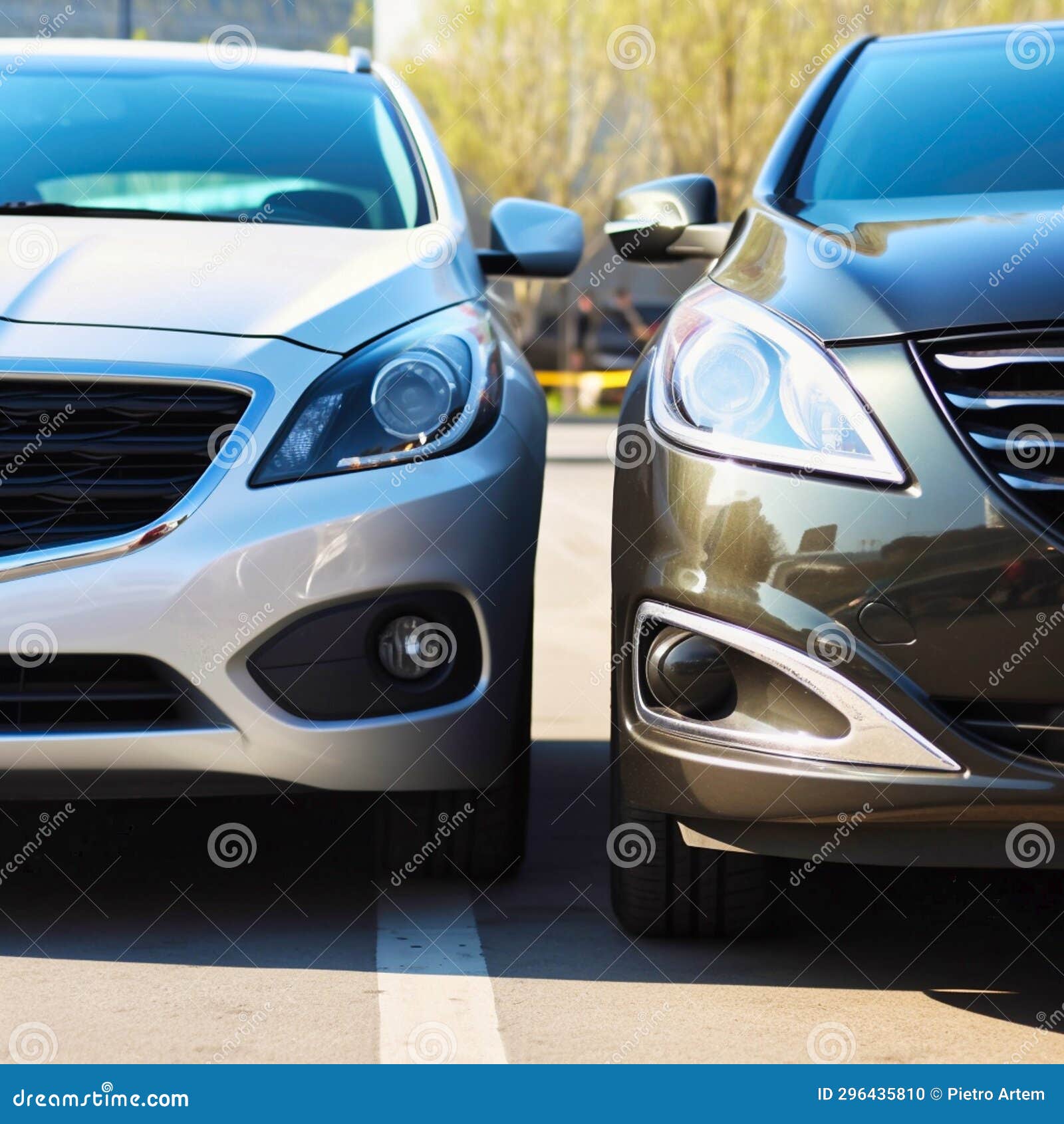 Closeup on Front of Generic and Unbranded Cars Stock Photo - Image of ...