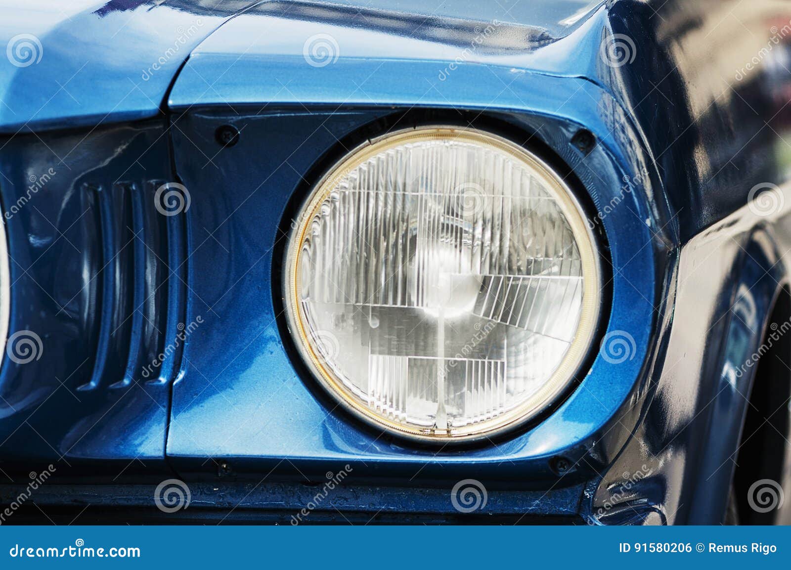 Closeup on the front light stock photo. Image of romania - 91580206