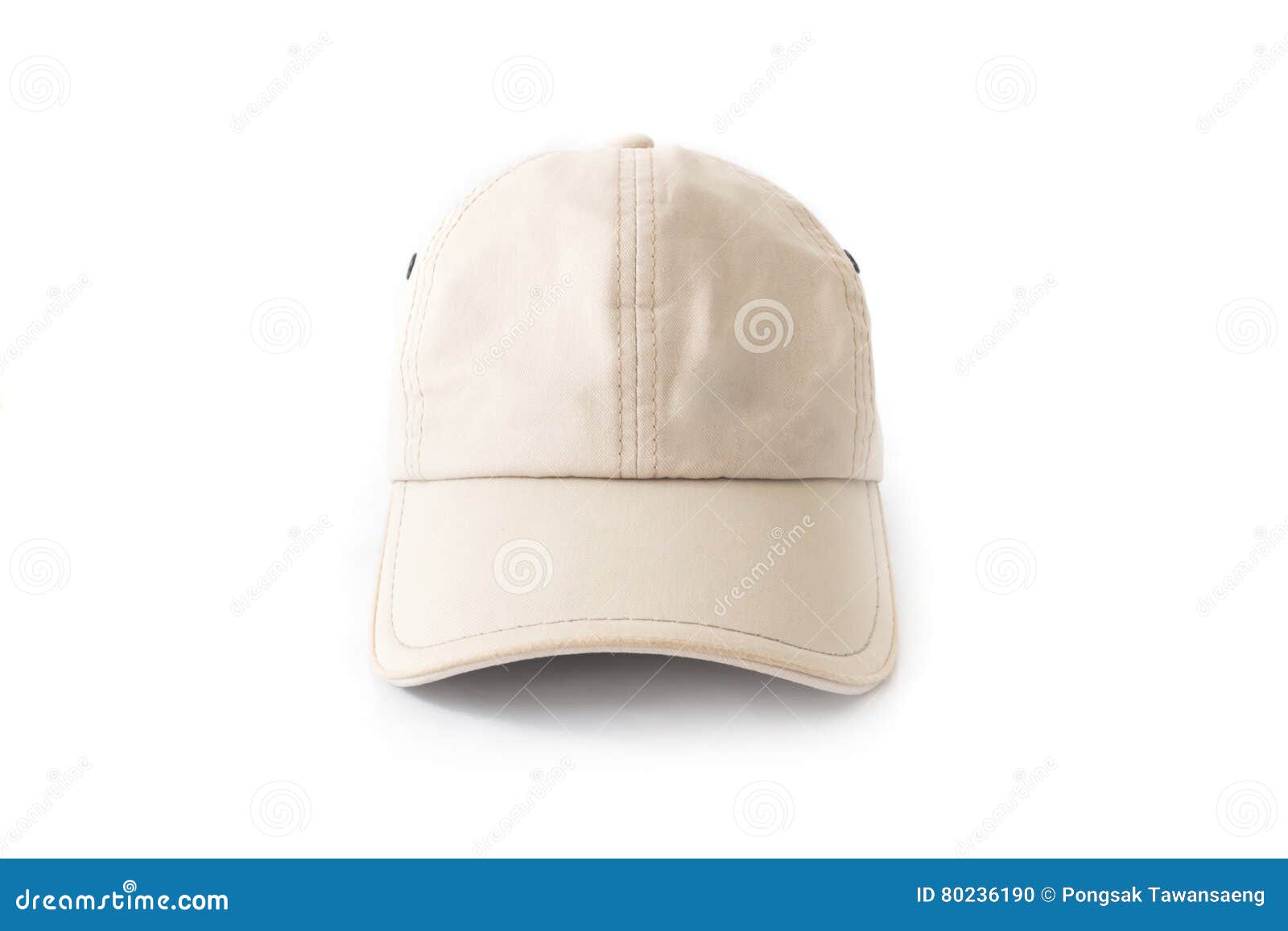 Closeup Front View of White Hat Cap on White Background, Fashion Stock ...