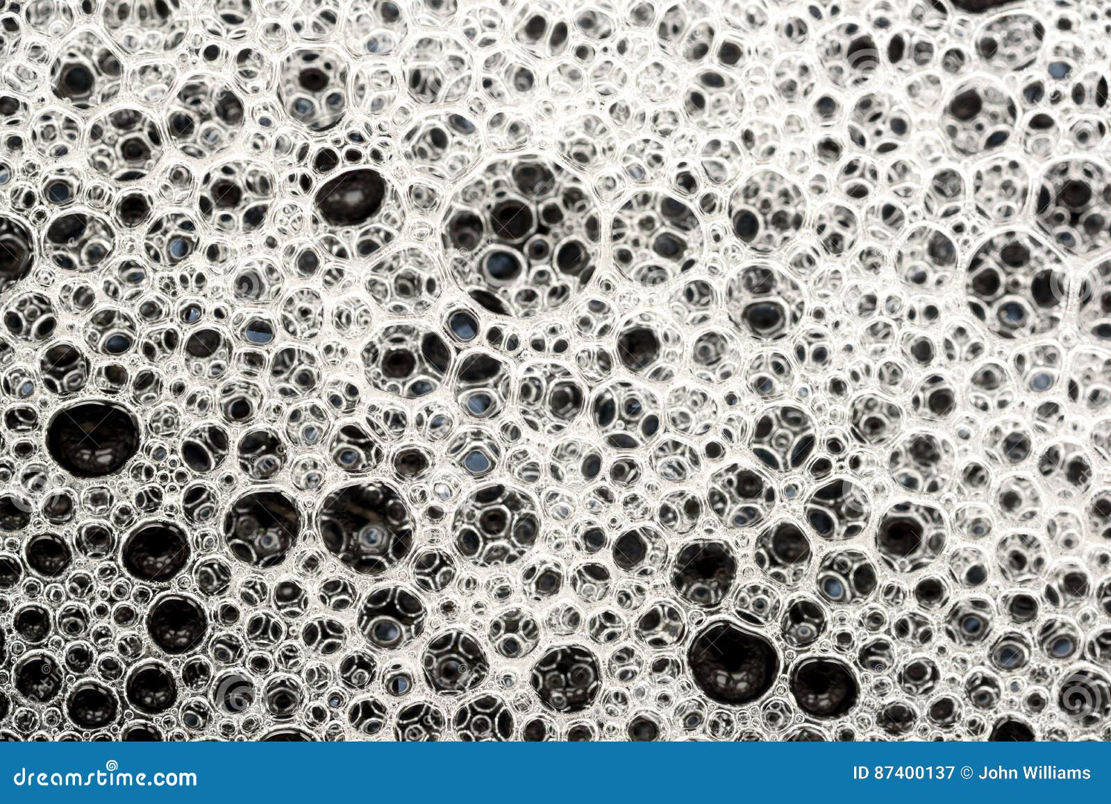 Closeup of Frothy Soap Bubbles on Water Stock Image - Image of drop ...