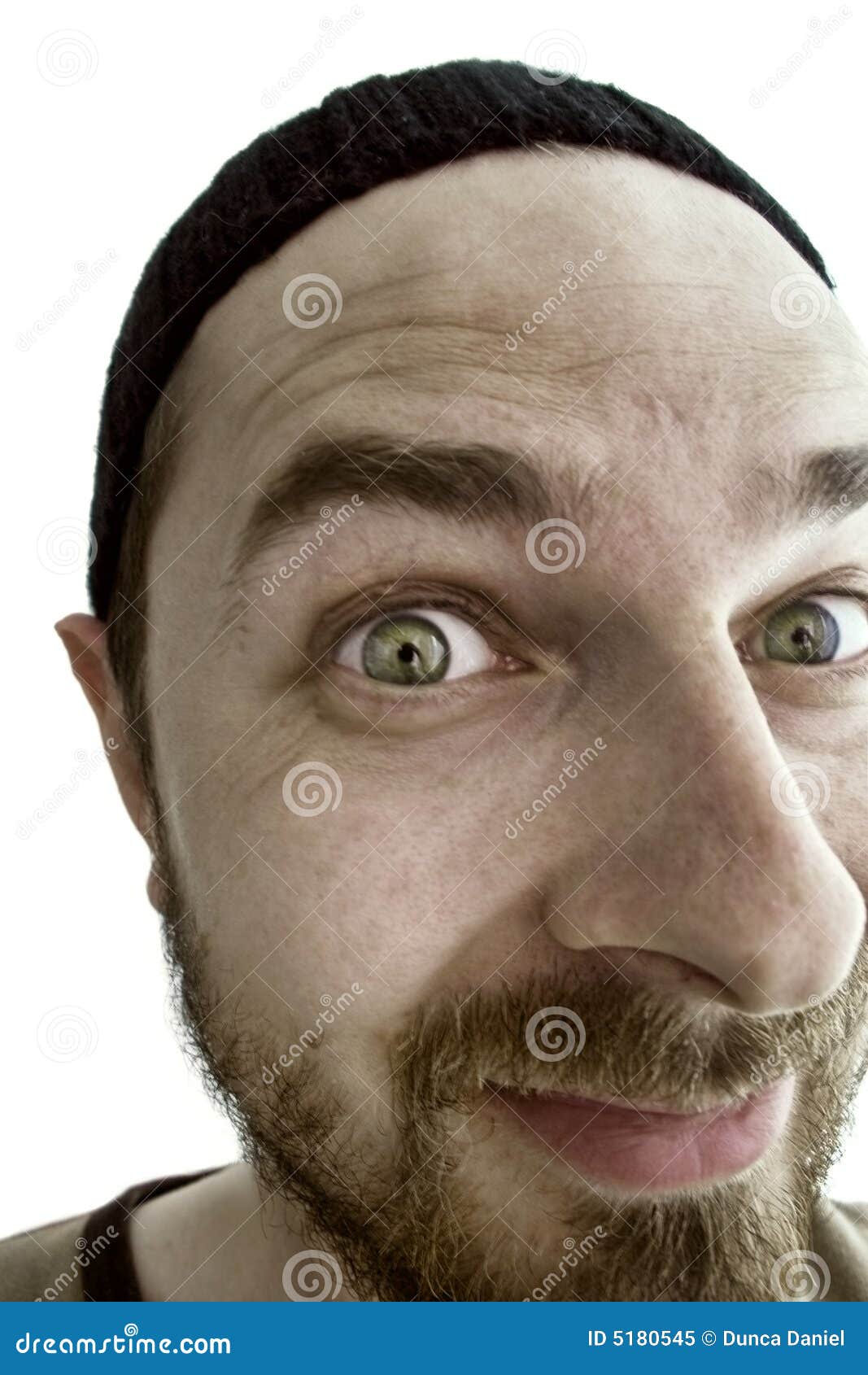 Closeup on Funny Curious Inquisitive Man Stock Image - Image of ...