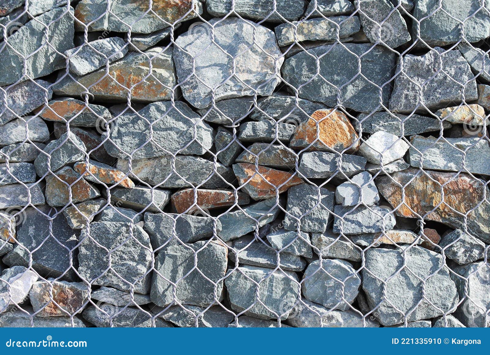 Gabion Structure Of Stone In A Metal Mesh Stock Photo | CartoonDealer ...
