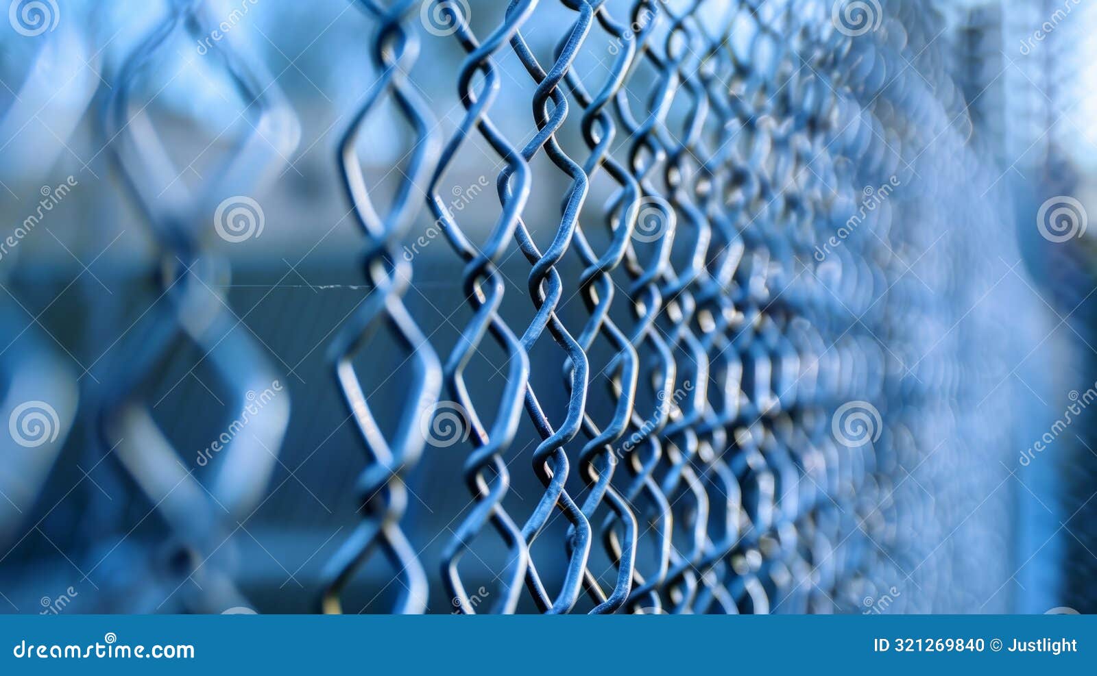 A Closeup of a Galvanized Steel Mesh Fence Highlighting Its Linear ...