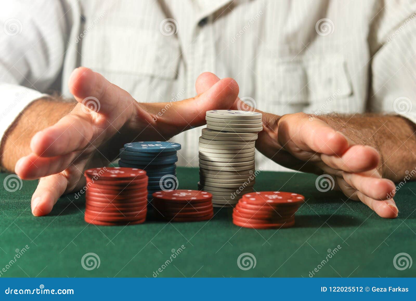 Closeup of Hands with Gambling Tokens Stock Photo - Image of chips ...