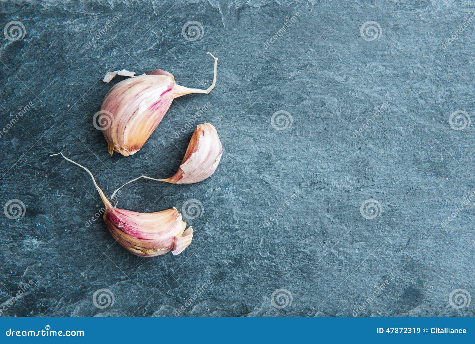 Closeup on Garlic on Stone Substrate Stock Image - Image of healthy ...