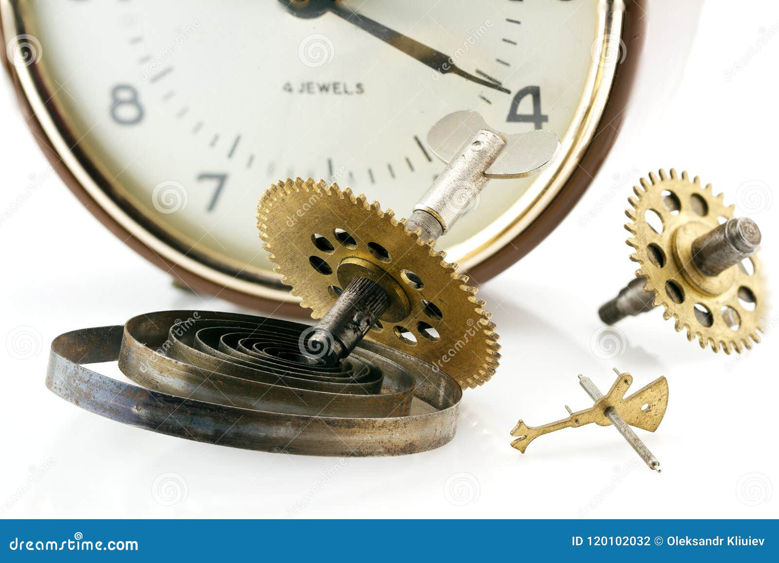 Closeup of Gears and Cogs Clockwork and Clock Springs. Inside Me Stock ...