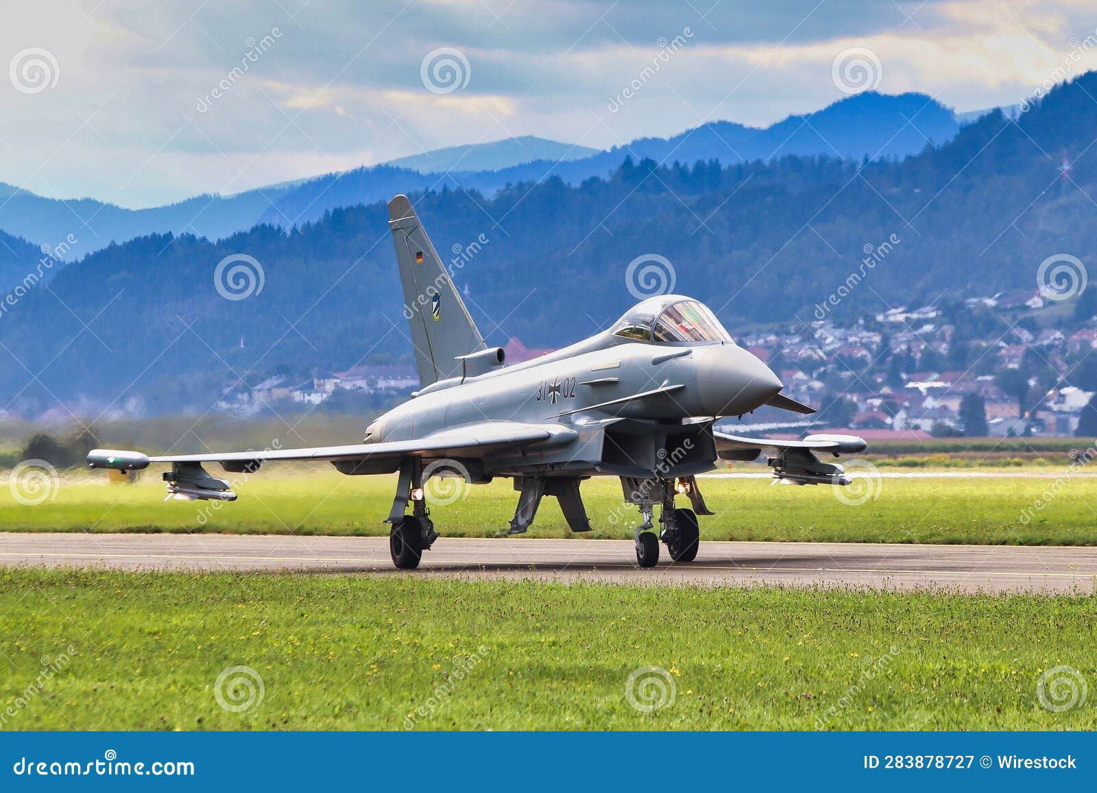 Closeup of German Eurofighter at the Airpower22 Editorial Photography ...