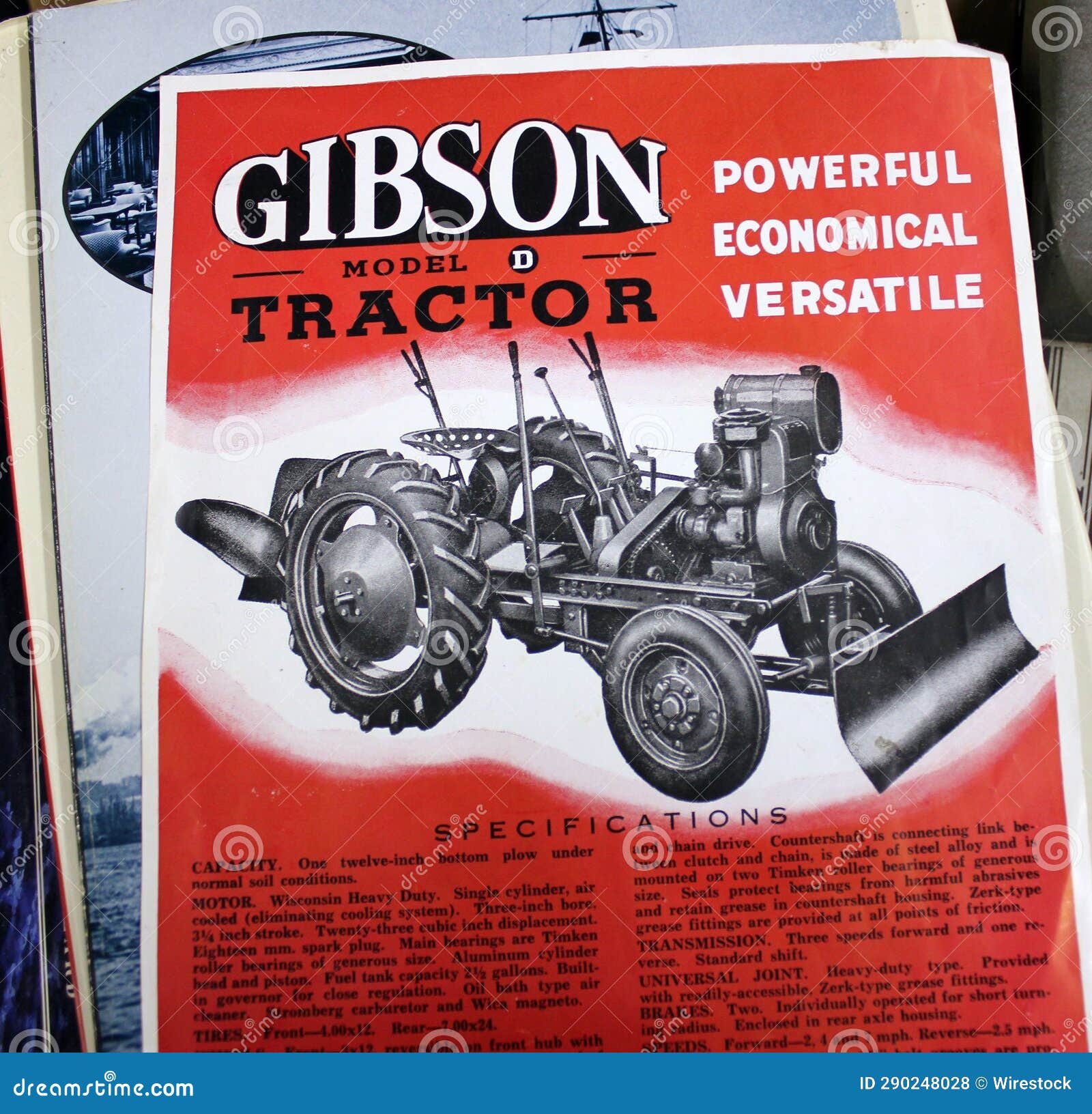 Closeup of a Gibson Tractor Model Journal Editorial Stock Photo ...
