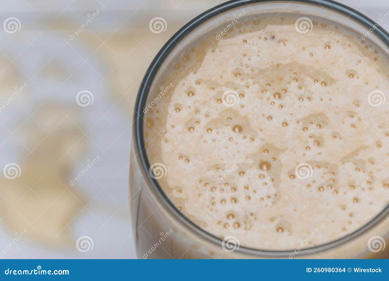 Closeup of a Glass of Coffee with Cinnamon Powder Stock Photo - Image ...