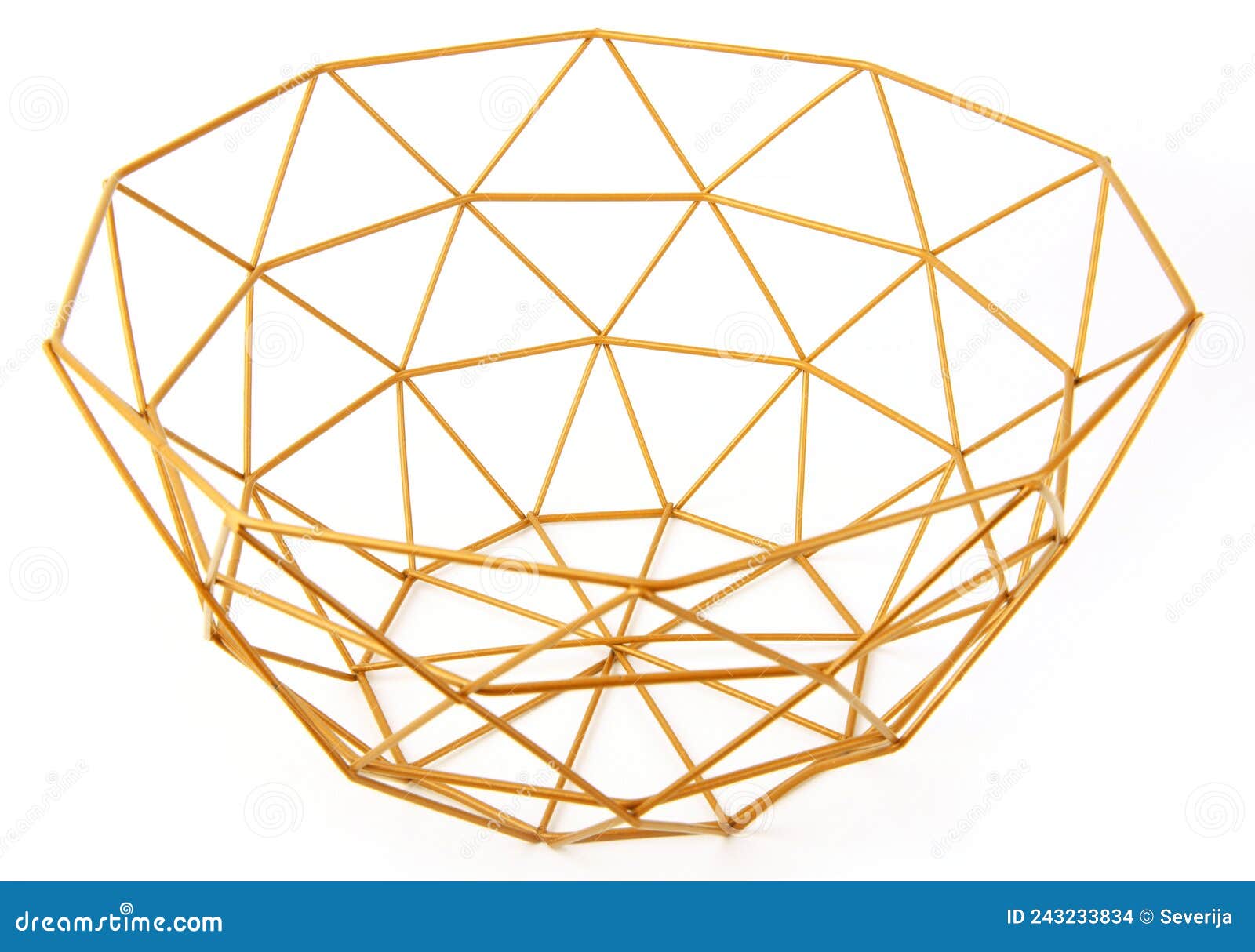 Golden Triangle Shaped Isolated on White Background Stock Photo - Image ...