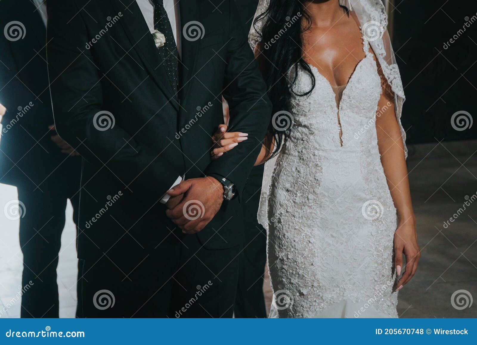 Closeup of a Gorgeous Couple on Their Wedding Day Stock Photo - Image ...