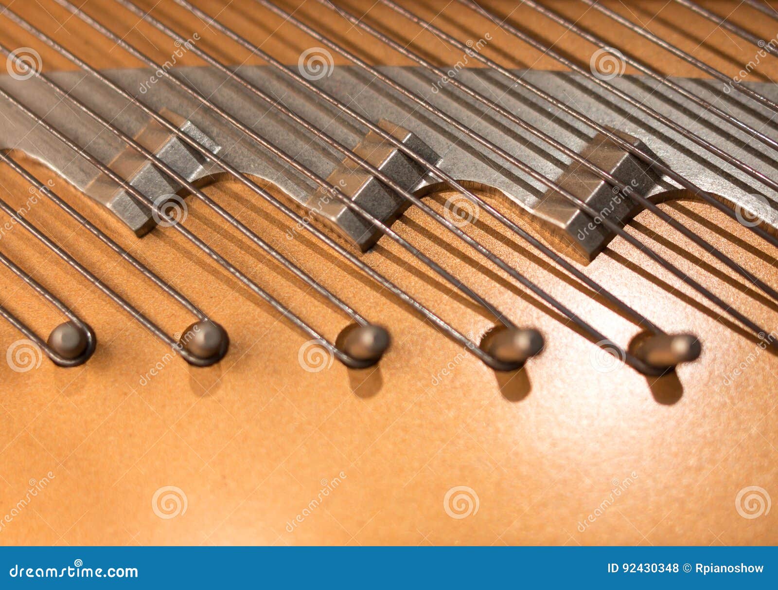 Closeup Grand Piano Hitch Pins. Stock Photo - Image of grand, concert ...