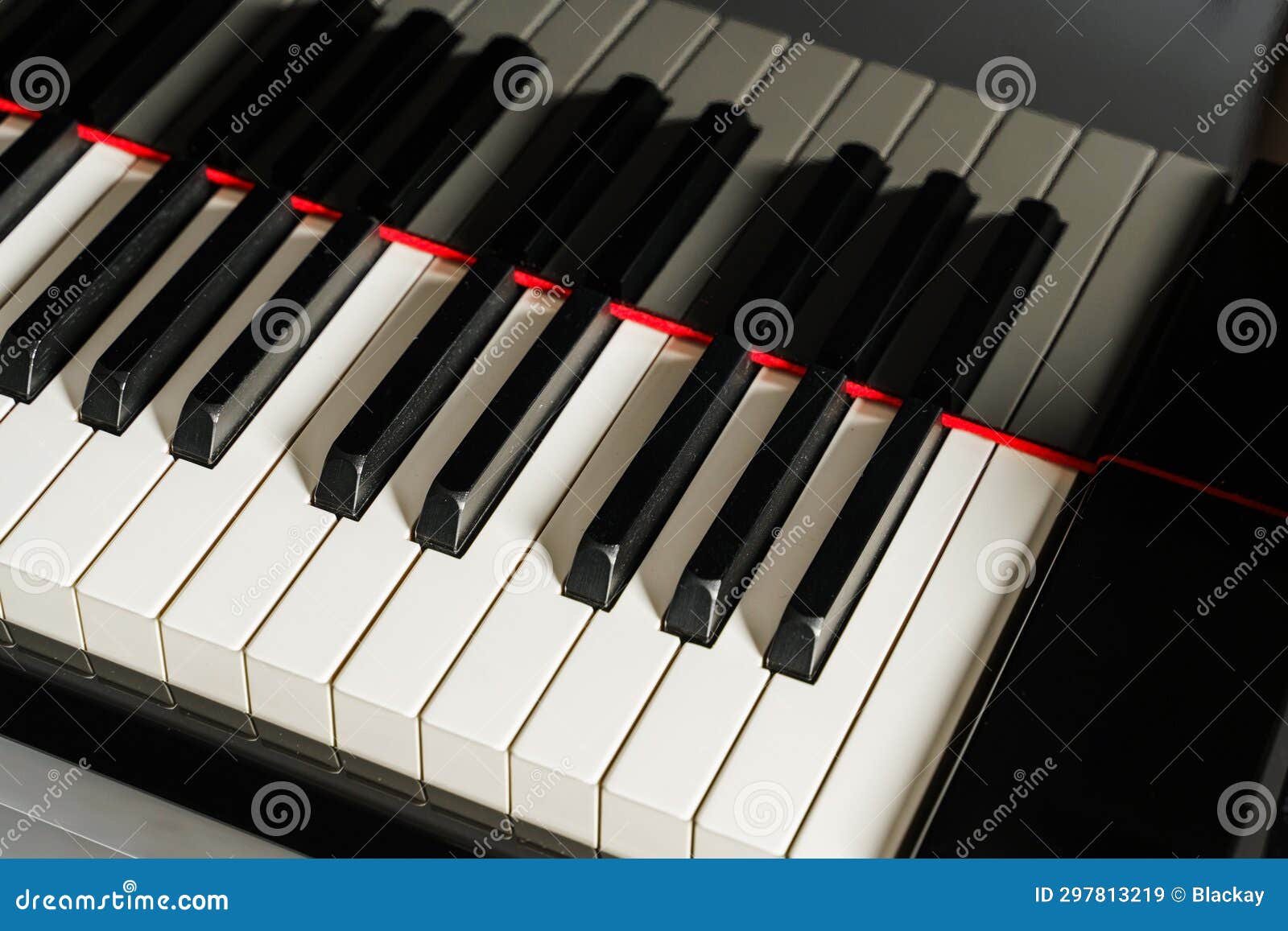 Closeup of Grand Piano Keyboard Stock Image - Image of sound ...