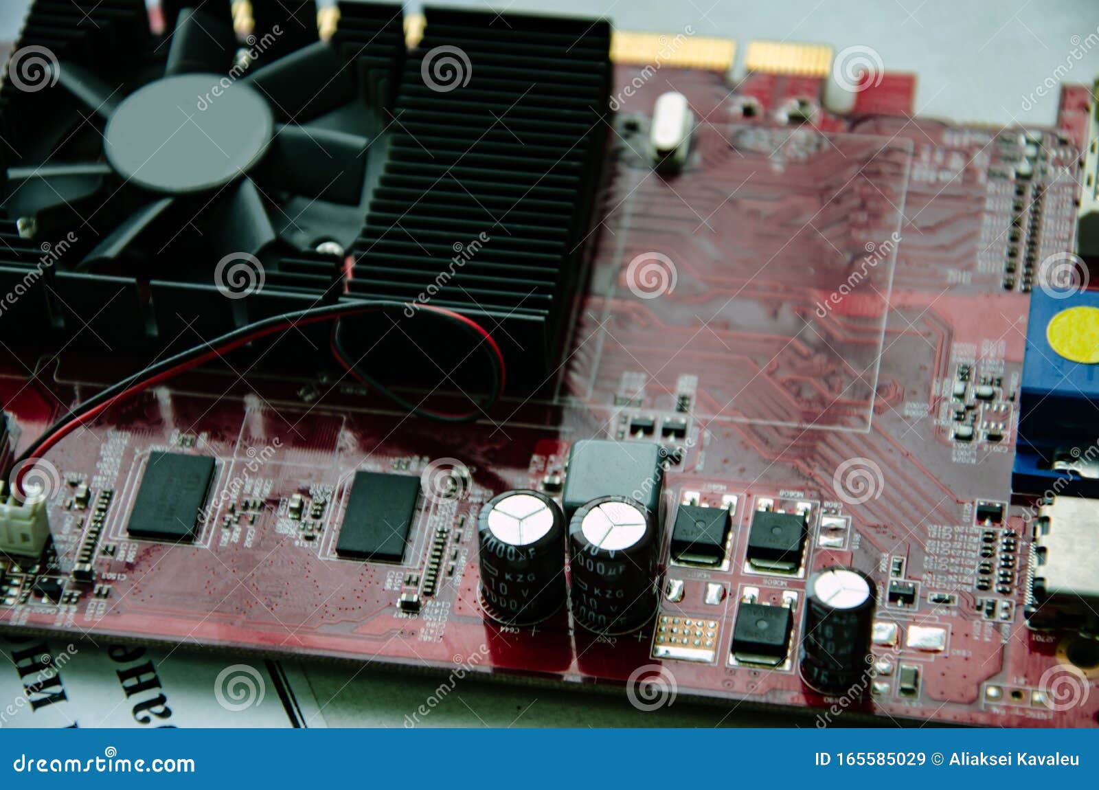 Closeup Graphics Cards Interface, Video Card, VGA Card, Video Display ...