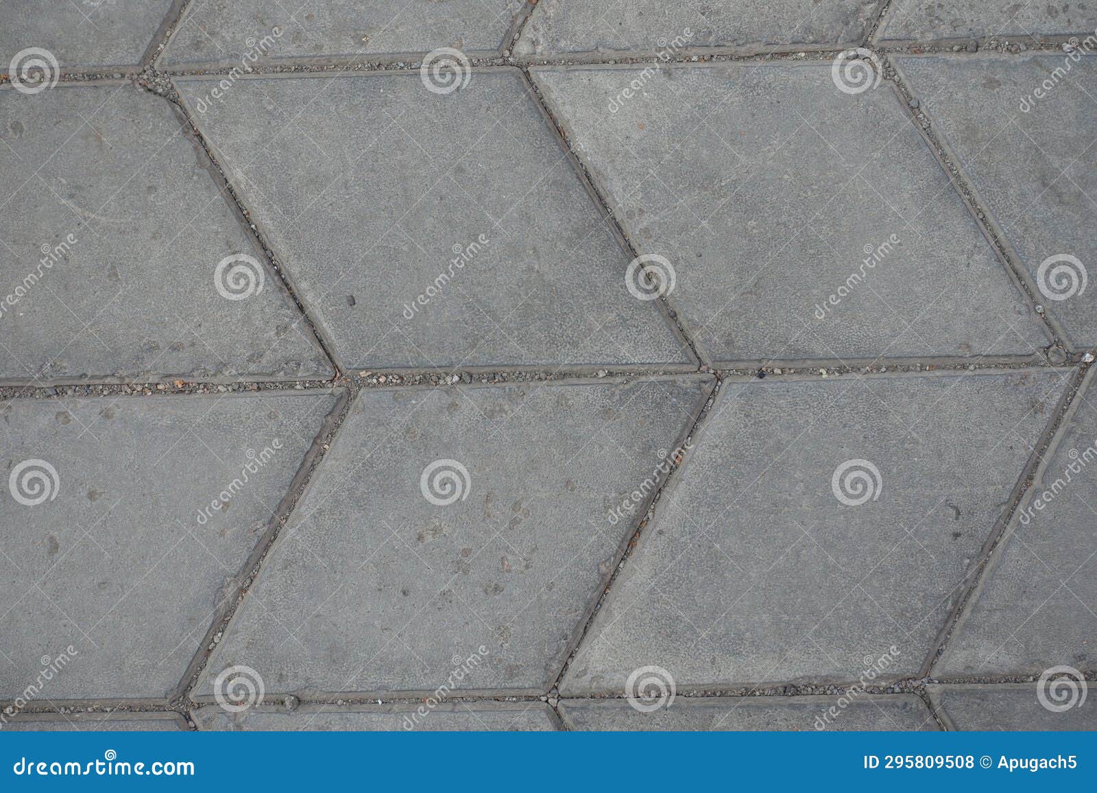 Closeup of Gray Diamond-shaped Concrete Pavement with Geometric Pattern ...