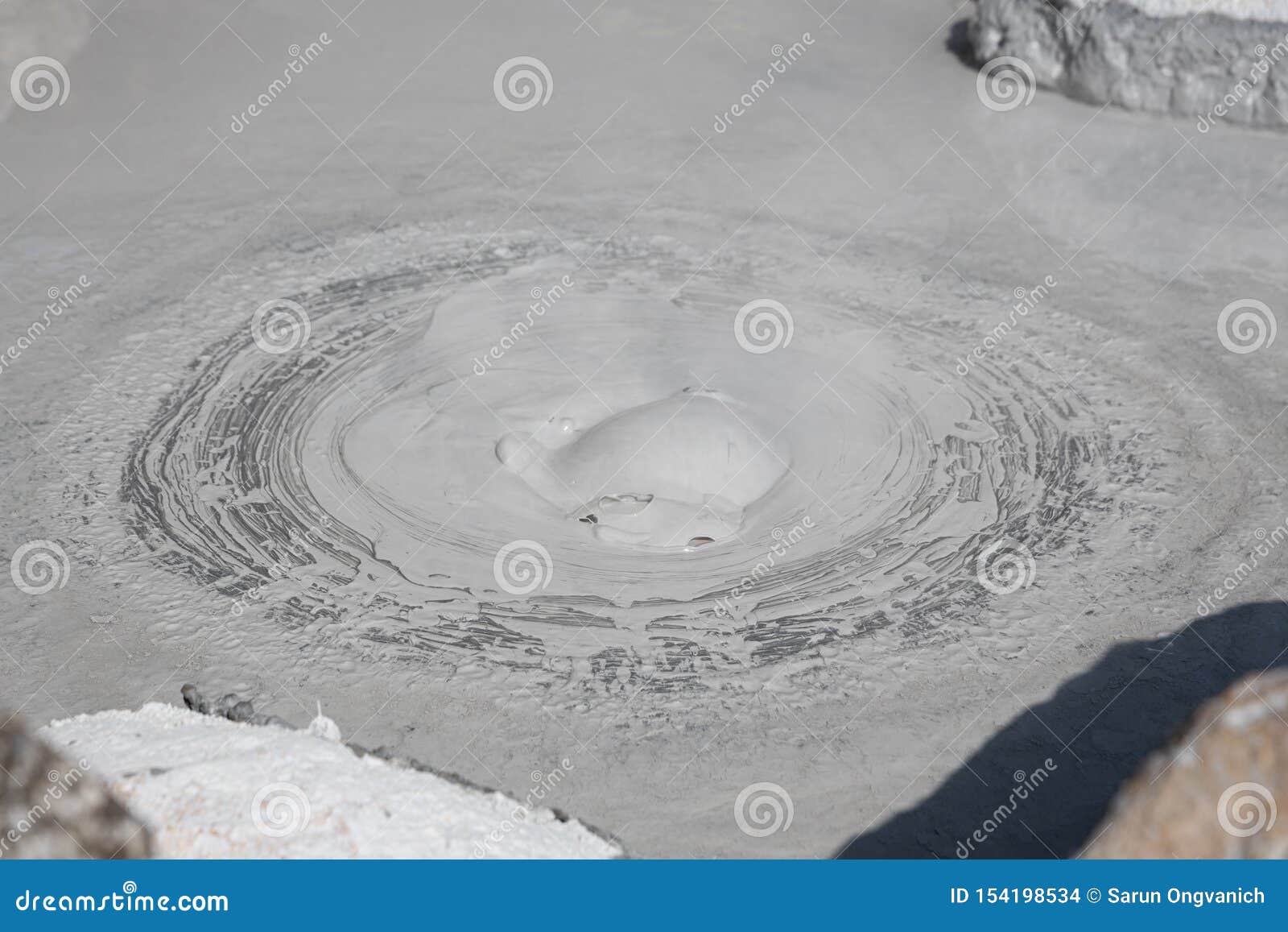 Closeup of Gray Mud Bubble Hell Hot Springs at Japan Stock Photo ...
