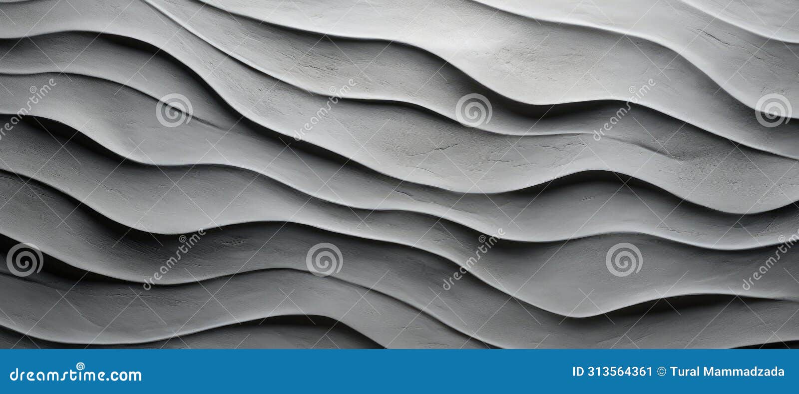 Closeup of Gray Wave Pattern on Wall Resembling an Aeolian Landform ...