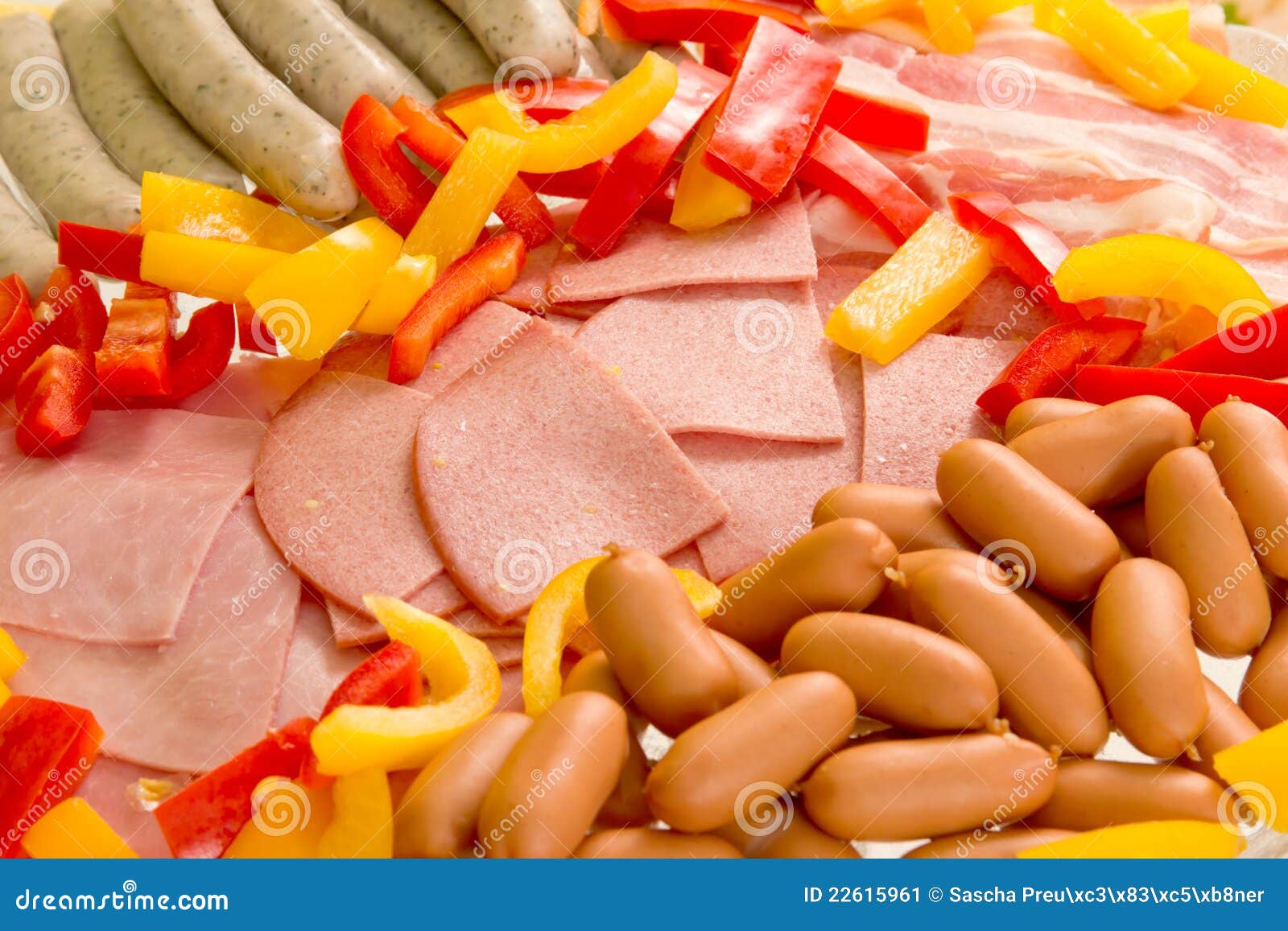 Closeup of Grill Ingredients Stock Image - Image of bacon, meat: 22615961