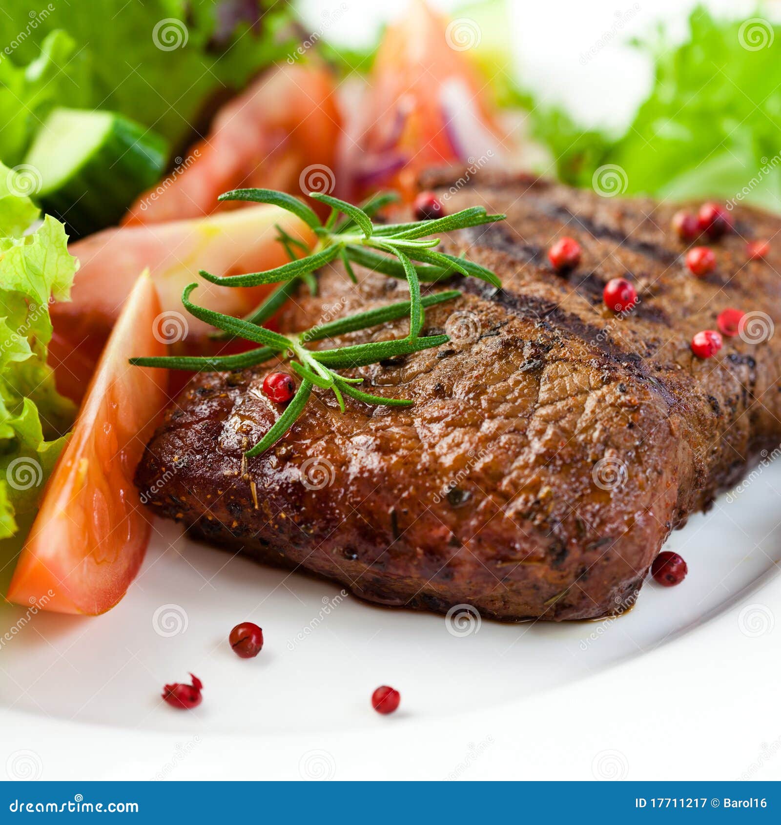 Closeup of Grilled Steak with Vegetables Stock Image - Image of closeup ...