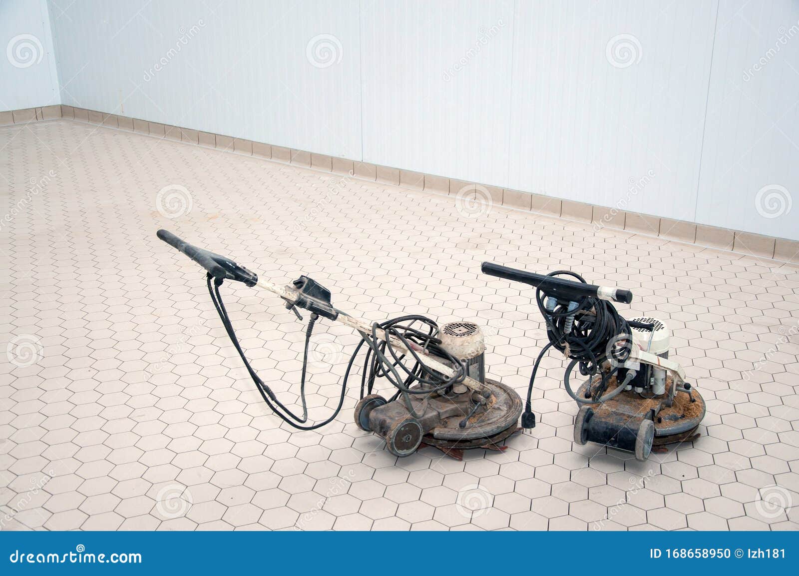 Closeup of Grinding Machine for Ceramic Tile at Workplace Stock Photo ...