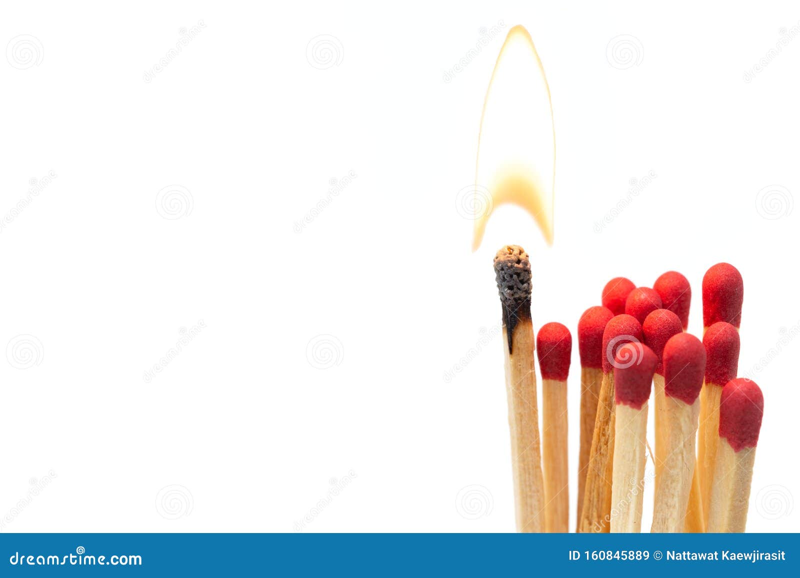 Closeup Group of Matchstick on White Background Stock Image - Image of ...
