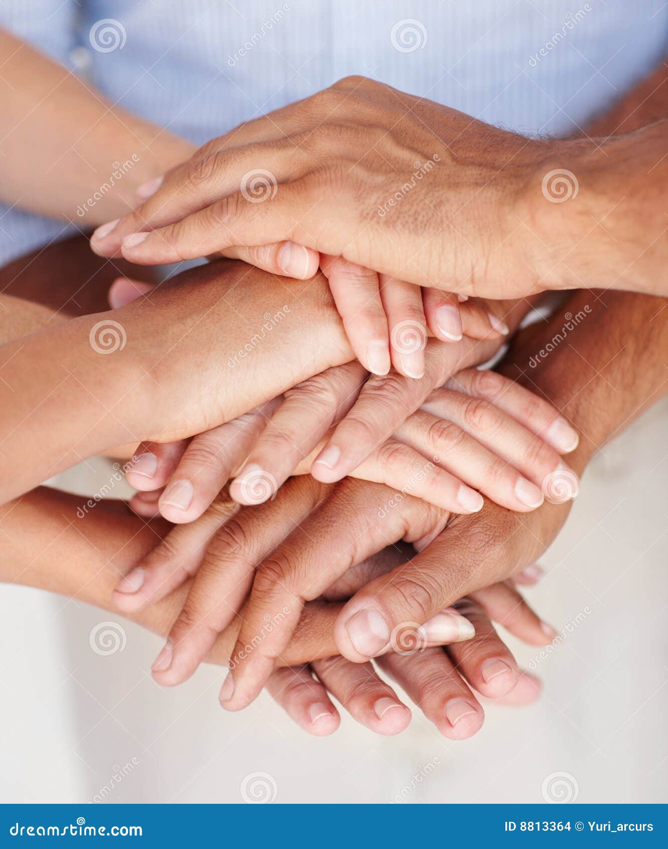 Closeup of a Group of People S Hands Together Stock Photo - Image of ...