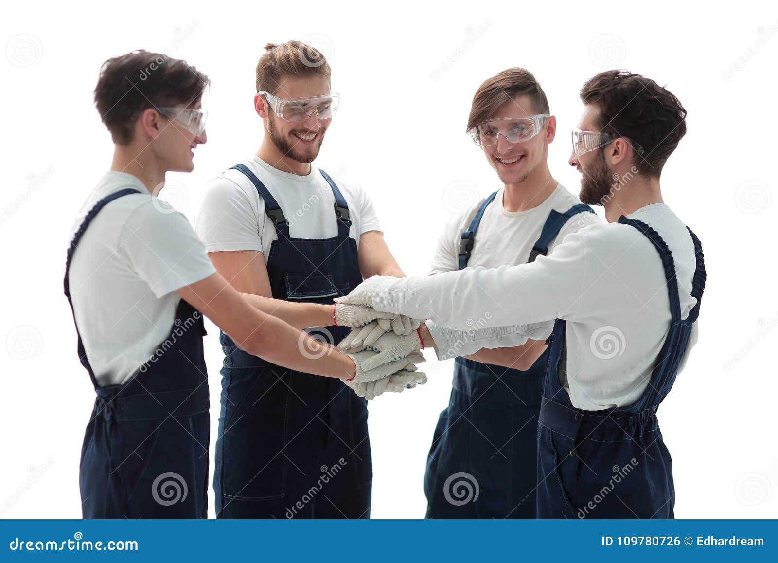 Closeup.group of Workers Standing in Circle Stock Photo - Image of ...
