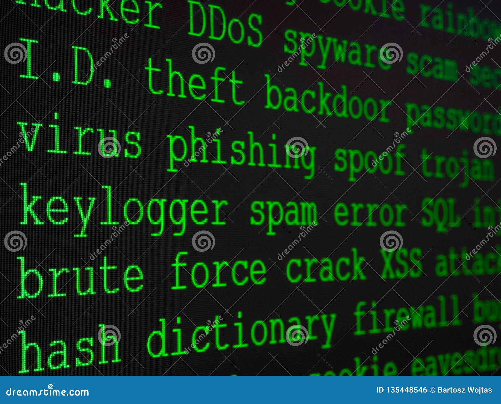 Hacker`s Dictionary Displayed on the Computer Screen Stock Photo ...