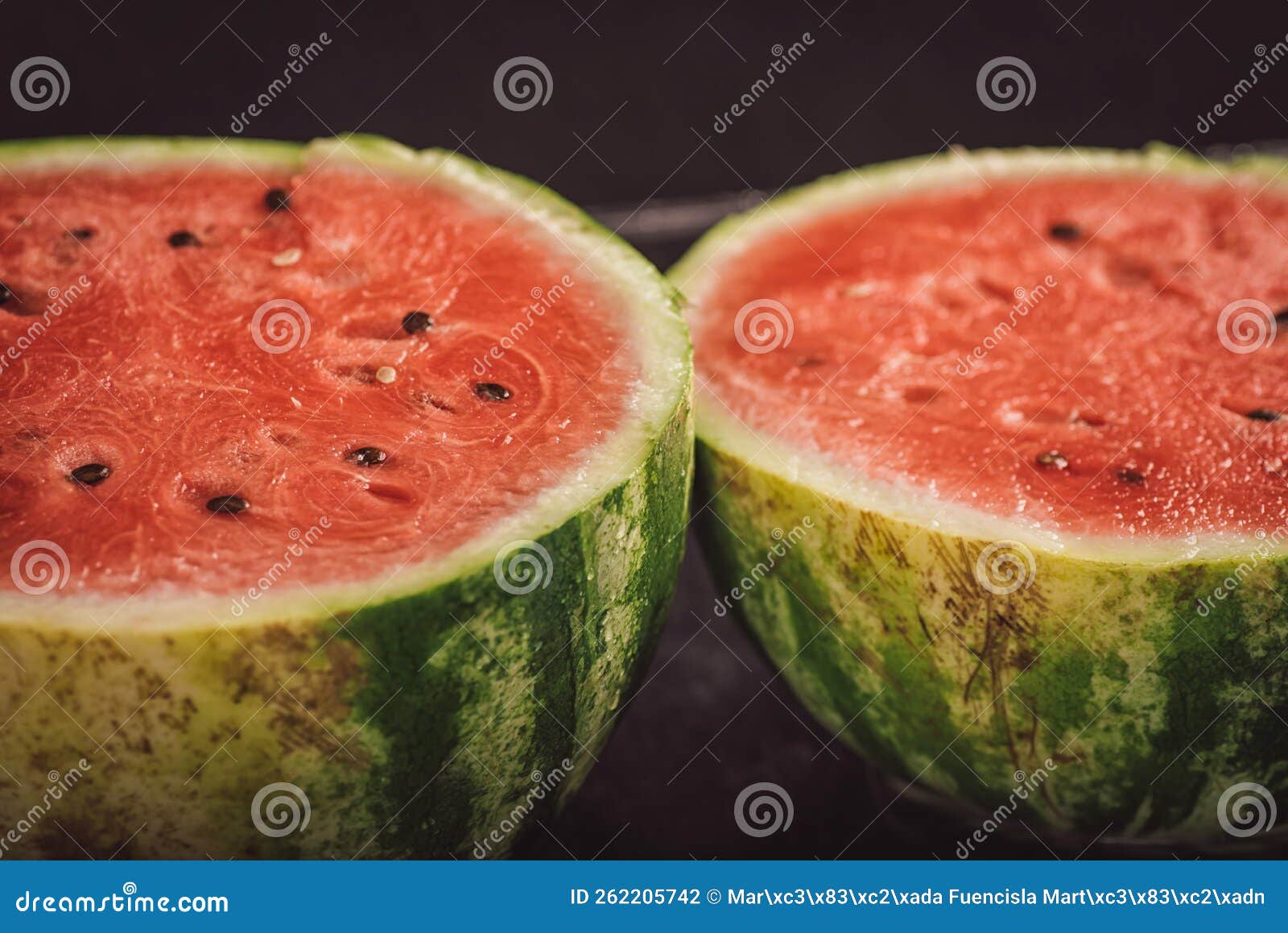 Closeup of Halved Red Delicious Watermelons Stock Photo - Image of ...