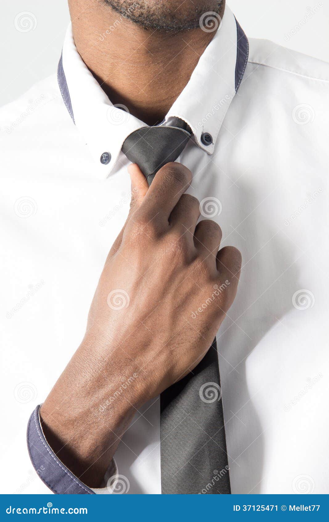 Closeup of Hand Adjusting Tie Stock Image - Image of agent, business ...