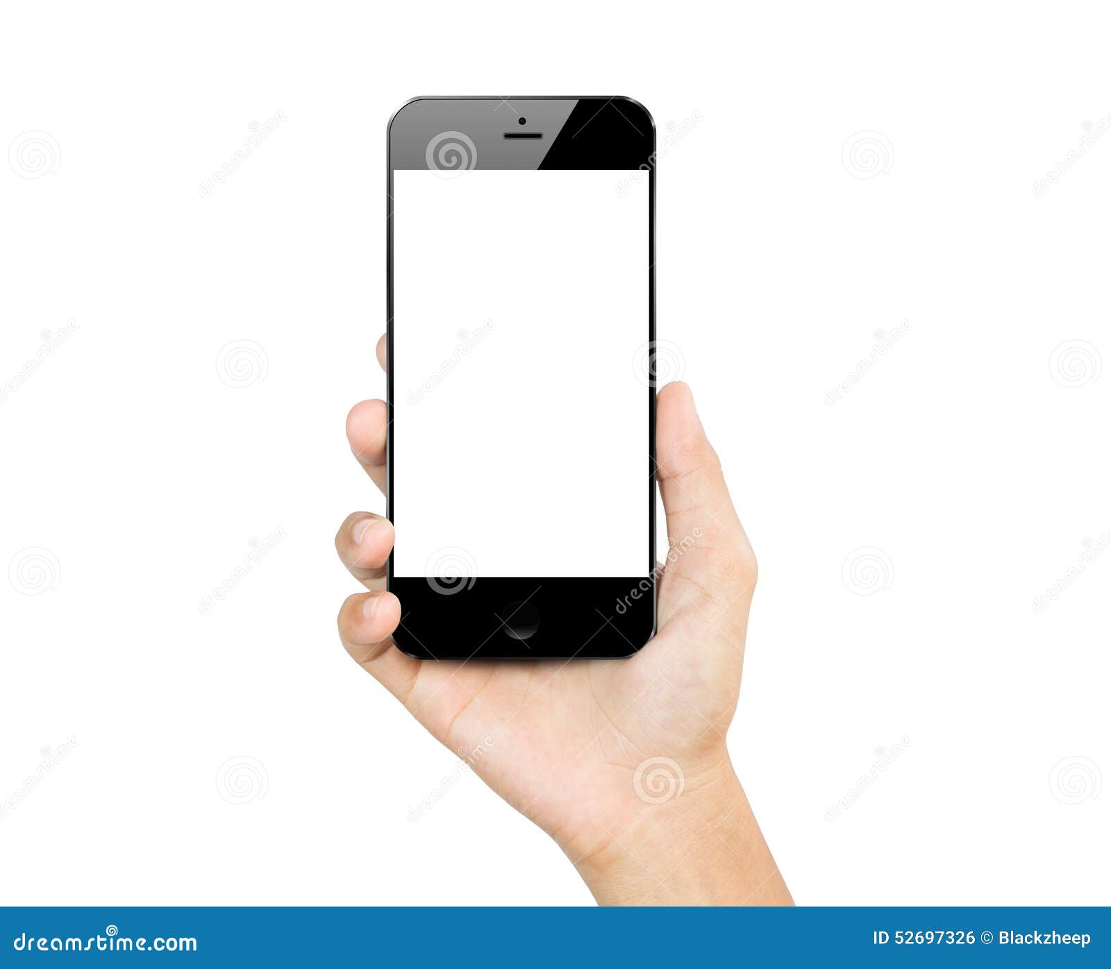 Closeup Hand Hold Smartphone Mobile Isolated Stock Photo - Image of ...
