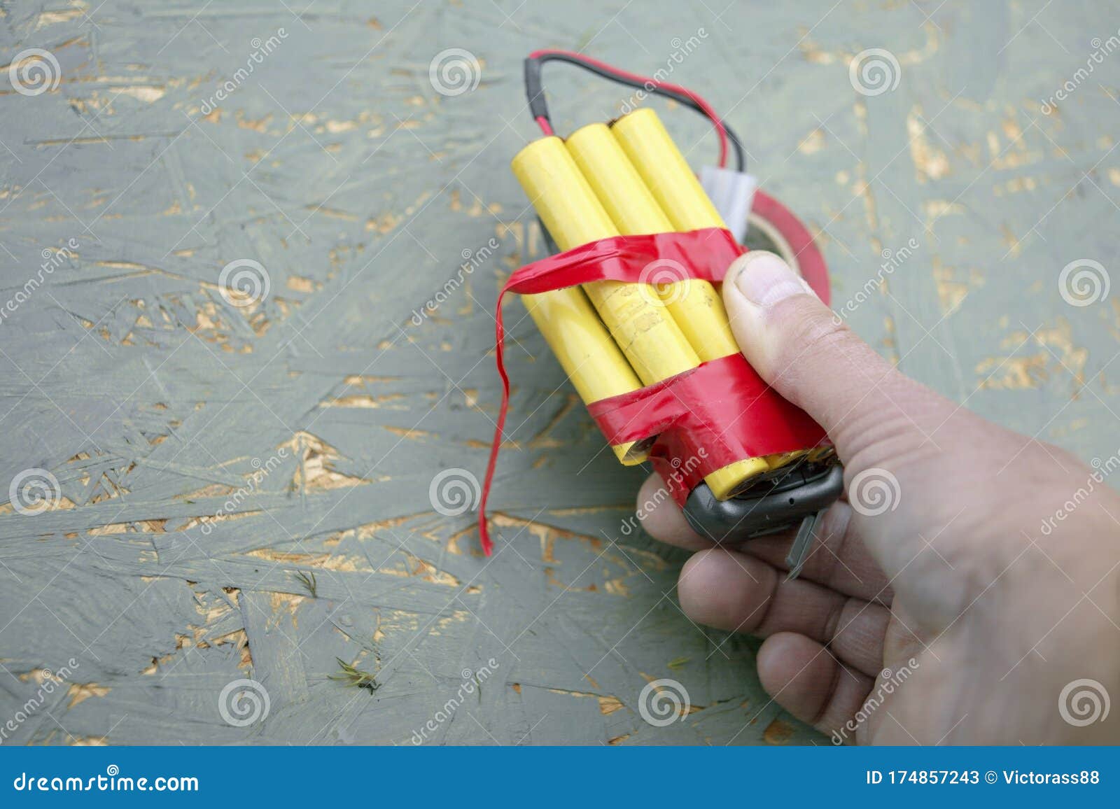 Hand Holding an Improvised Explosive Device Stock Image - Image of ...
