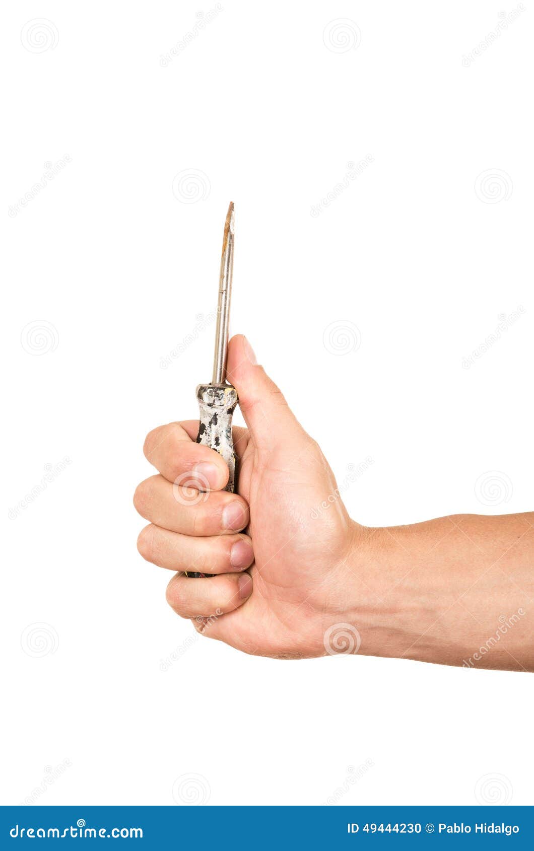 Closeup of Hand Holding a Screwdriver Stock Photo - Image of close ...