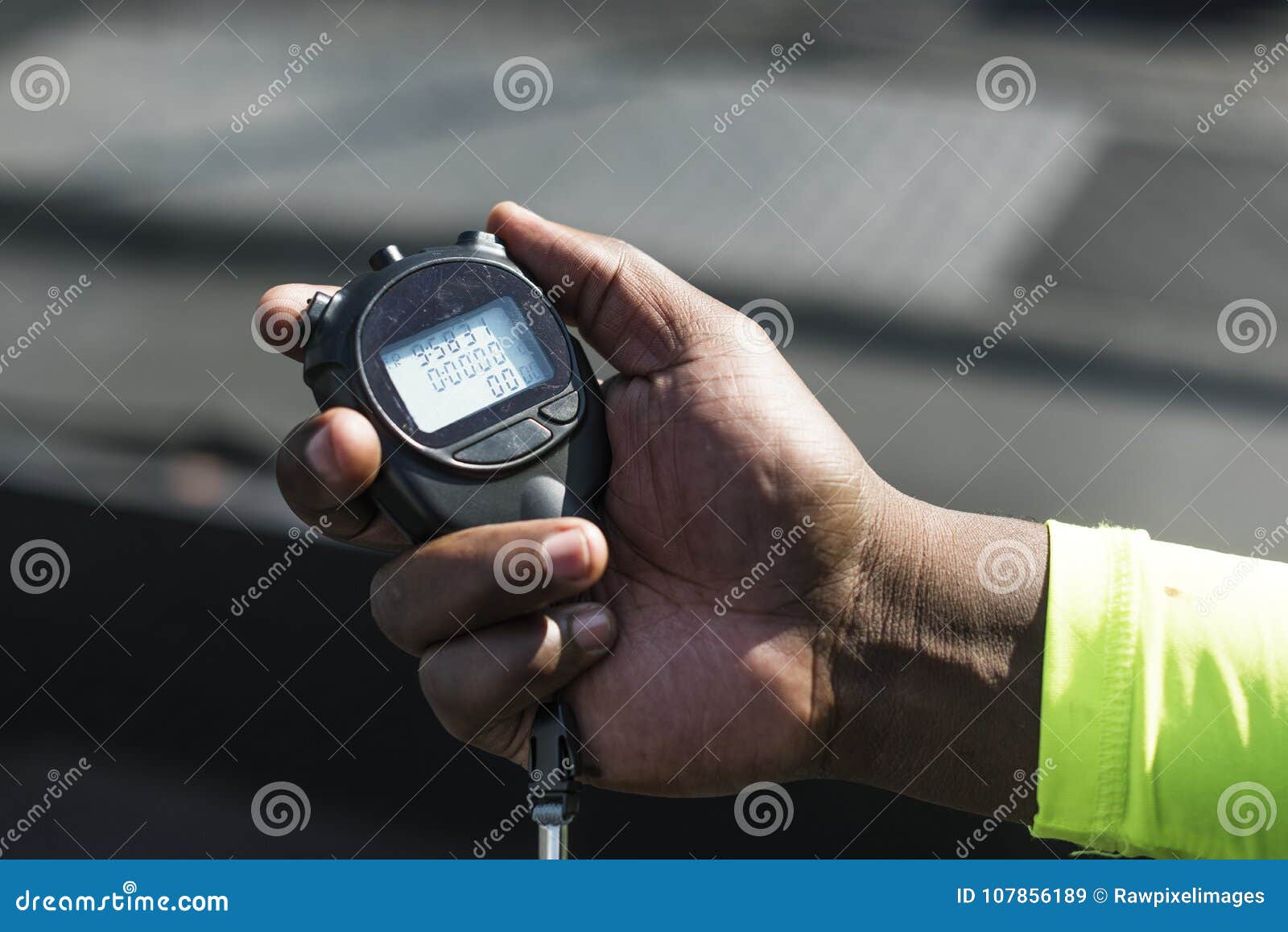 Closeup of Hand Holding Stopwatch Stock Image - Image of smartwatch ...