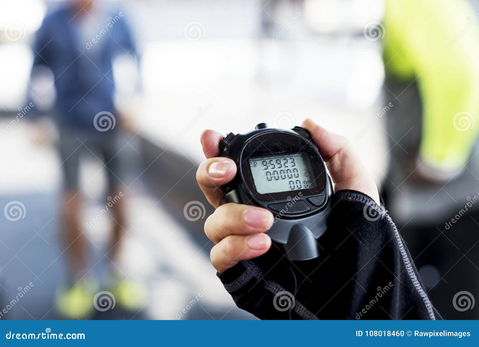 Closeup of Hand Holding Stopwatch Stock Photo - Image of authenticity ...