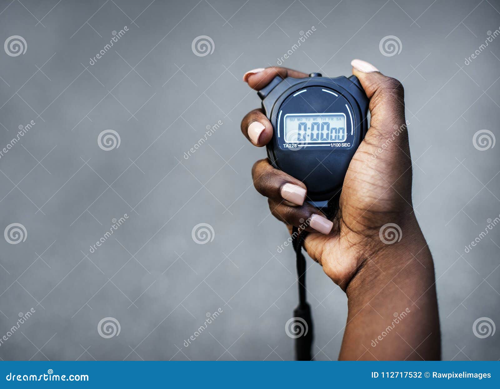 Closeup of Hand Holding a Stopwatch Stock Photo - Image of setting ...