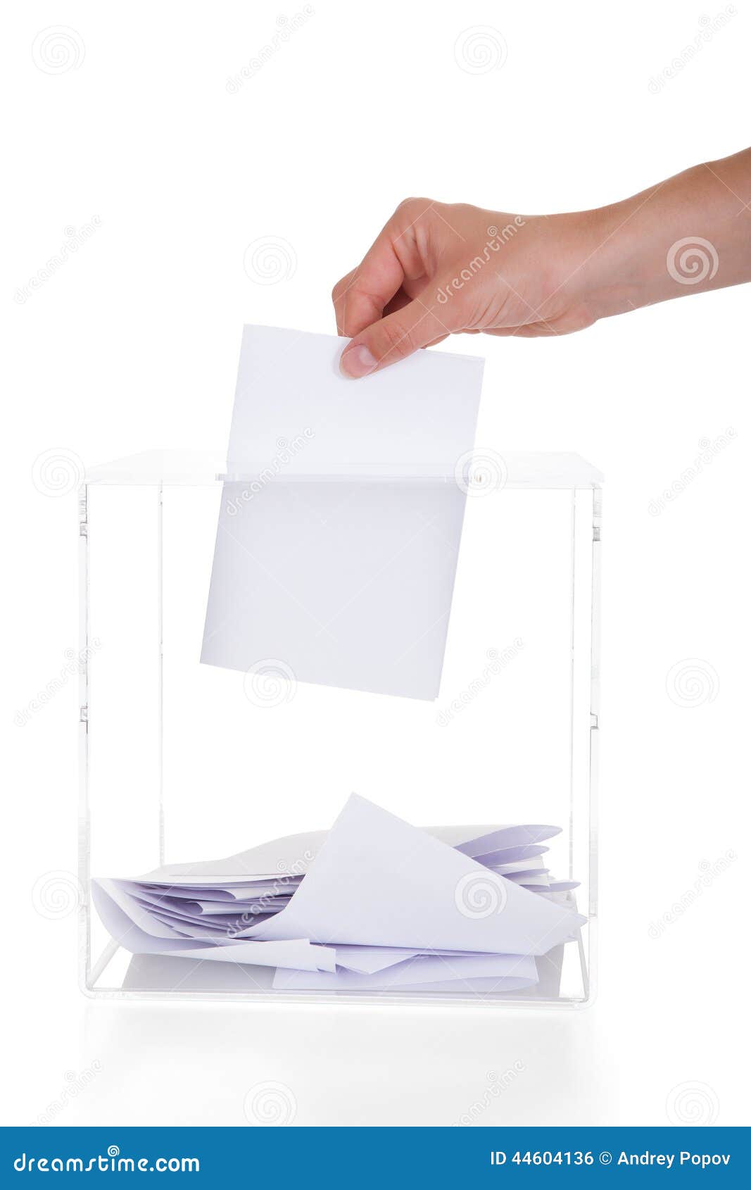 Closeup of Hand Inserting Ballot in Box Stock Photo - Image of bulletin ...