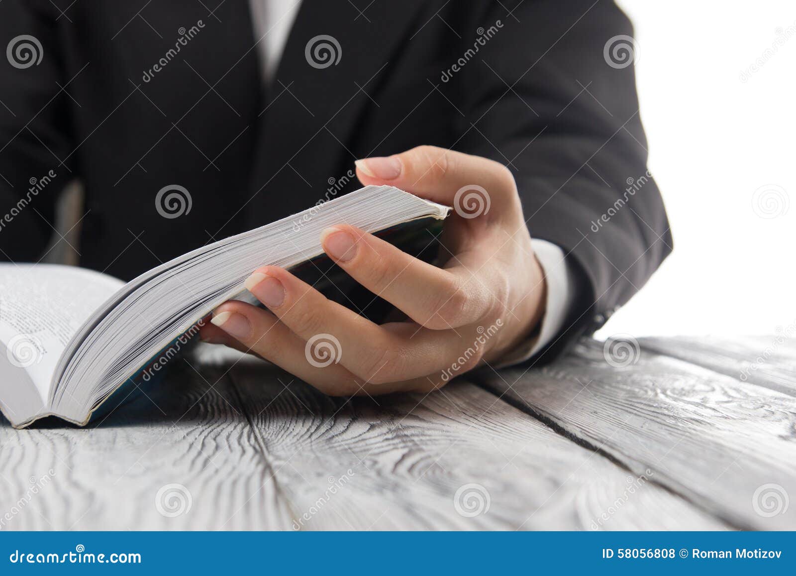 Closeup Hand Open Book for Reading Stock Photo - Image of literature ...
