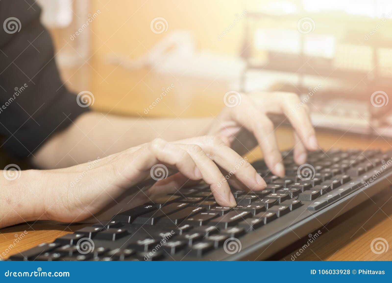 Closeup Hand and Press on Keyboard Stock Photo - Image of hands ...