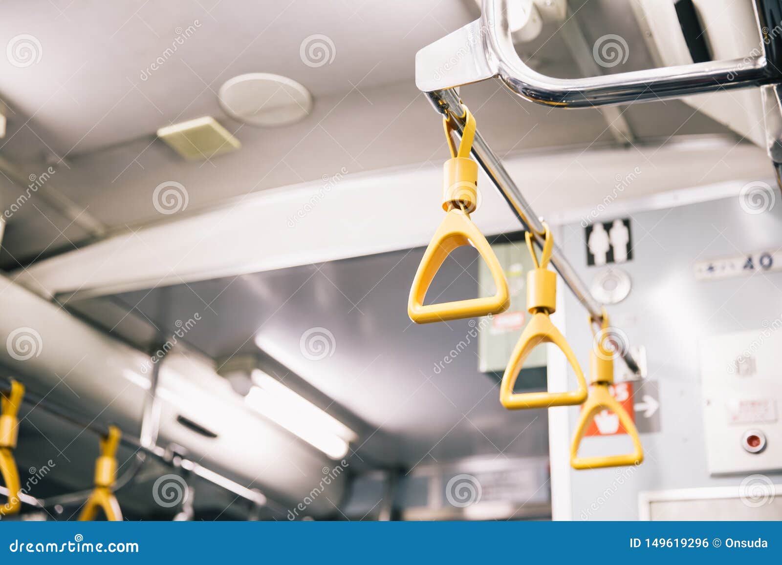 Closeup Hand Strap on Train Stock Photo - Image of interior, ring ...