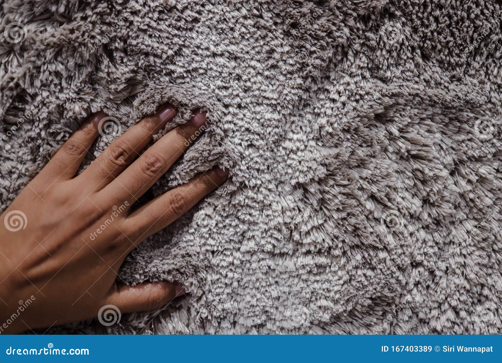 Closeup of Hand Touching Fur Fabric Texture. Smooth Fluffy Stock Image ...