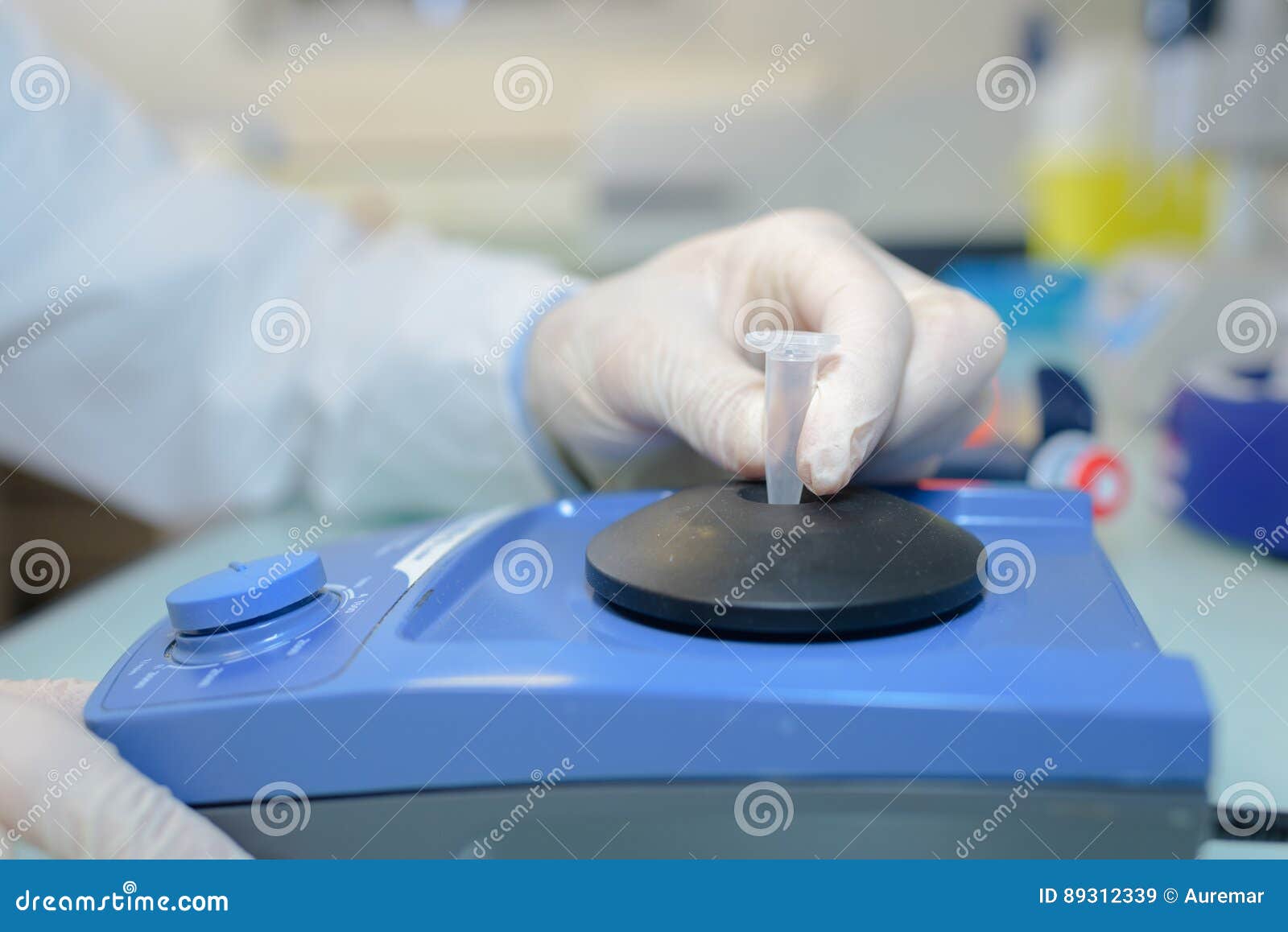 Closeup Hand Using Laboratory Apparatus Stock Image - Image of ...