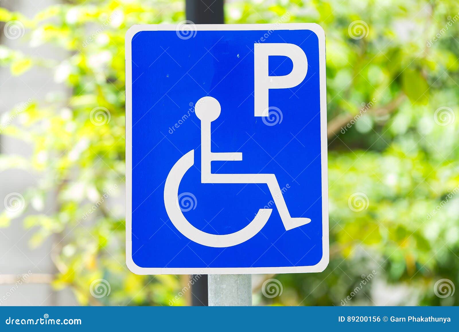 Closeup of Handicapped Parking Place Sign Stock Illustration ...