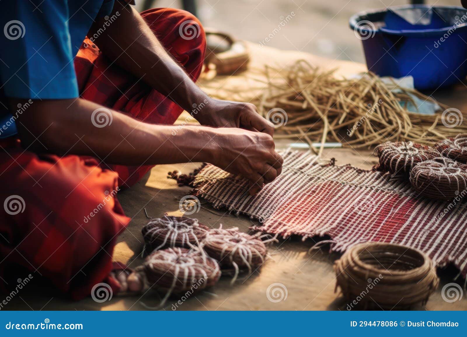 Closeup of Handicraft Items. South Asian Stock Illustration ...