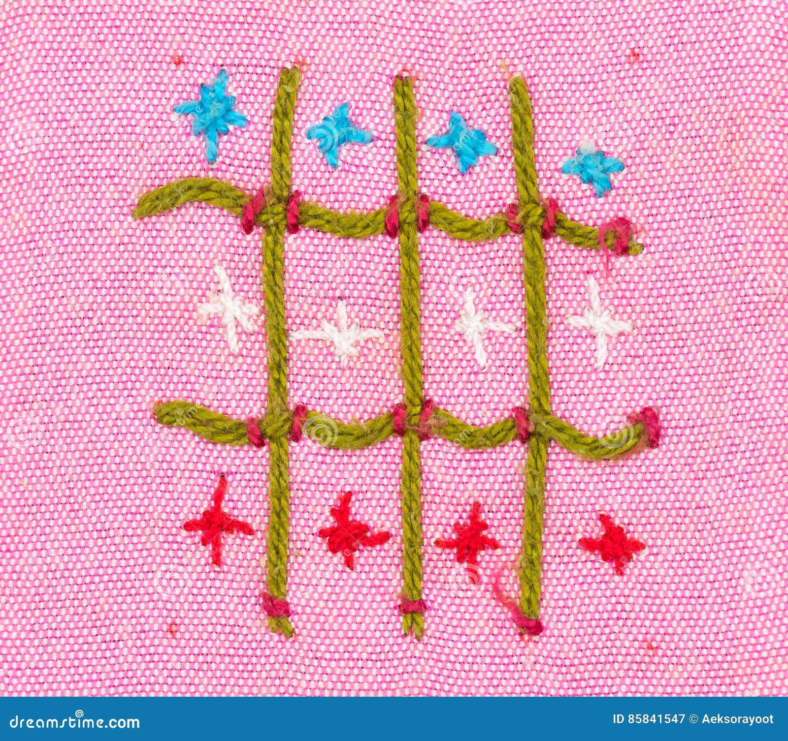 Closeup Handmade Embroidery Design Stock Image - Image of embroidery ...